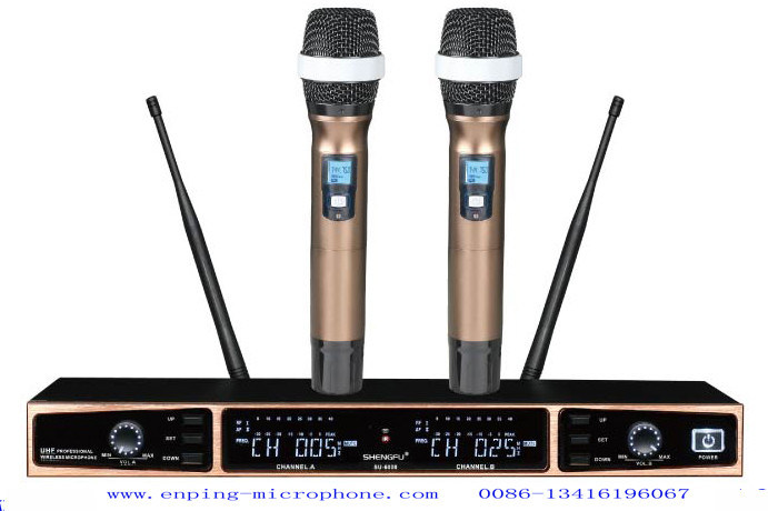 LS-6000 wireless microphone system UHF IR selecta ble frequency PLL ...