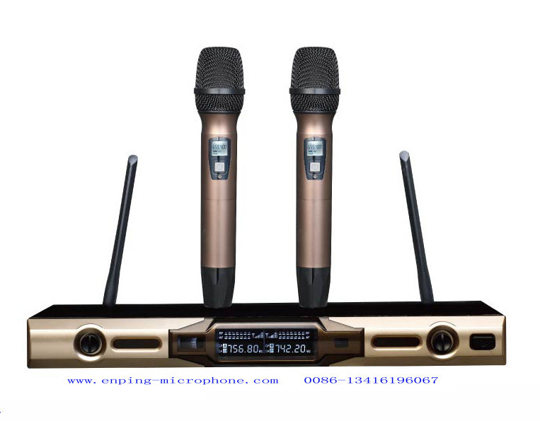 X10 fixed frequency wireless microphone system UHF Dual channel rack mountable very low price