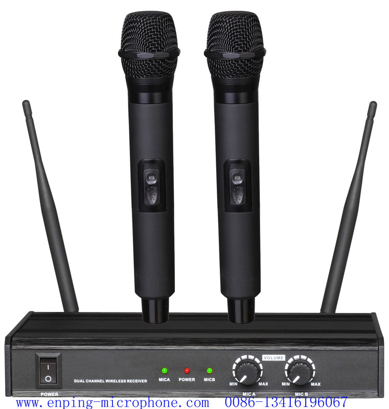 902 wireless microphone system UHF Pro dual channel rechargeable ...