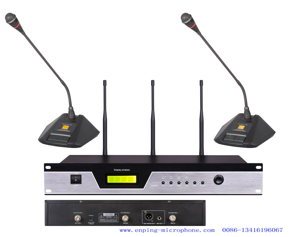 8199/high quality professional 4 channels wireless conference system ...