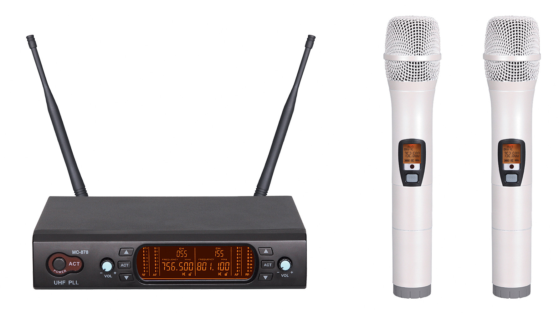 excellent quality 878 wireless microphone system UHF IR 200 channel ...