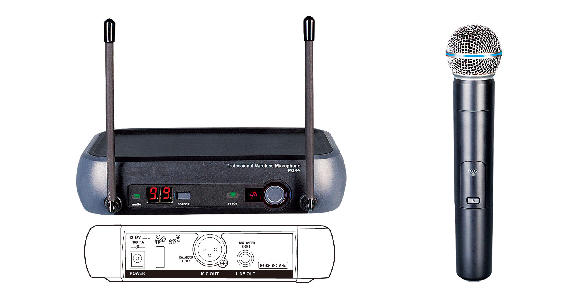 excellent quality PGX4 infrared wireless microphone system UHF one ...