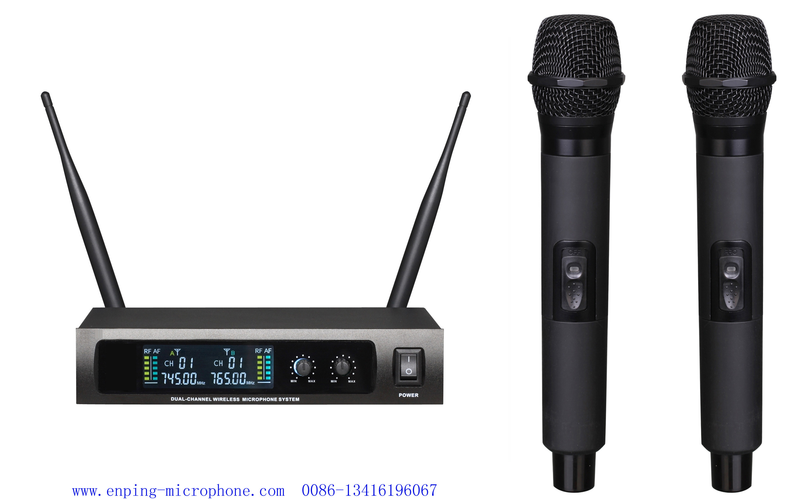 LS-670 wireless microphone system UHF PRO dual channel headset lavalier ...