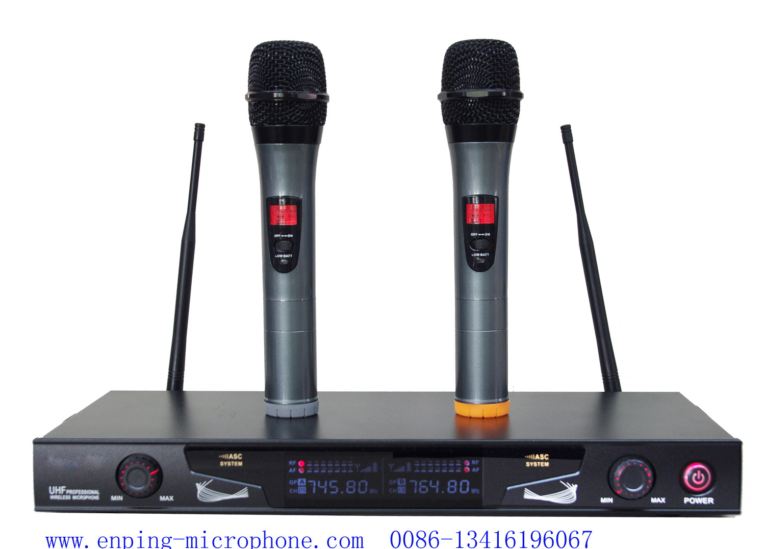 UM-1029 professional double handheld VHF wireless microphone with ...